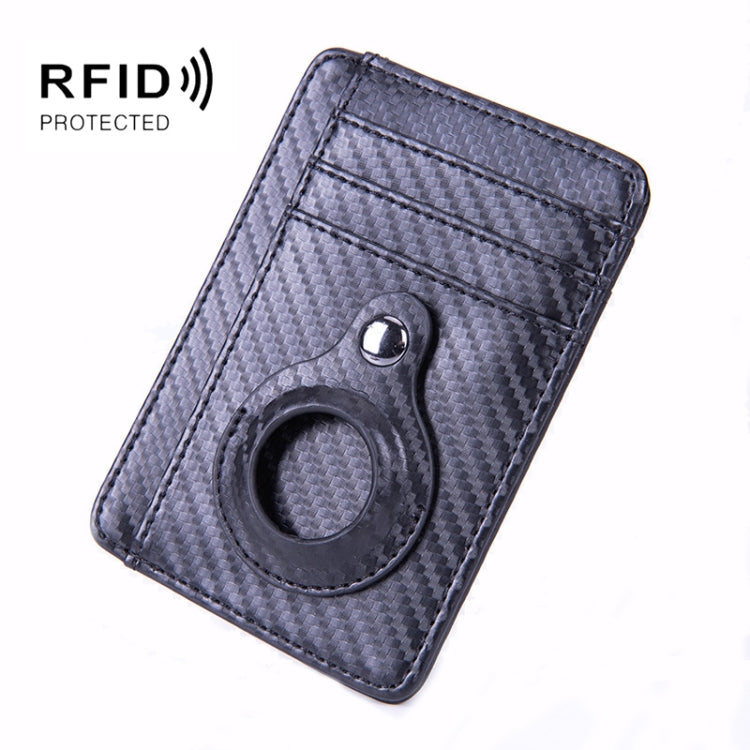 RFID PU Anti-Theft Card Holder Thin Tracker Card Holder For Airtag(Car
