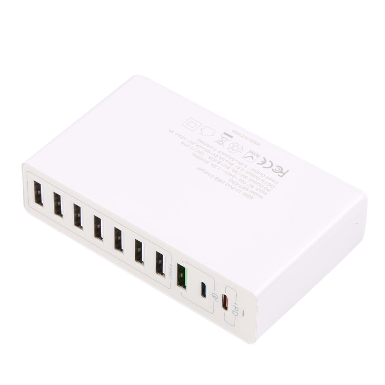 MFT-03Q 10 in 1 65W QC3.0 USB Smart Fast Charger, Plug Type:AU Plug(Wh