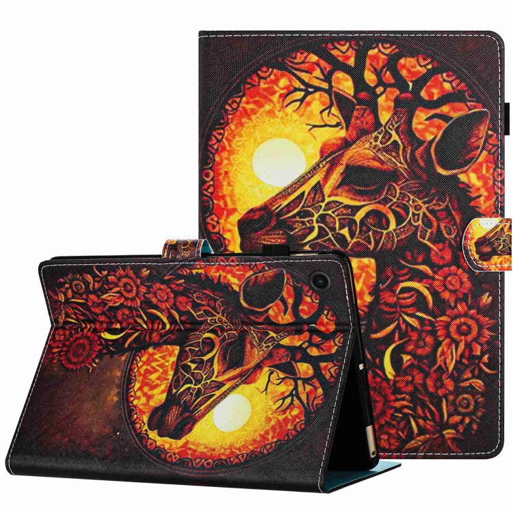 For Lenovo Tab M10 3rd Gen Painted Pattern Stitching Smart Leather Tab