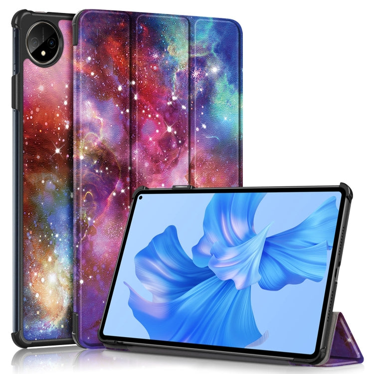 For Huawei MatePad Pro 11 2024 / 2022 Coloured Drawing 3-Fold Smart Le