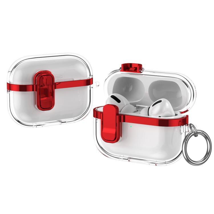 For AirPods Pro Electroplating Transparent Wireless Earphones Case wit
