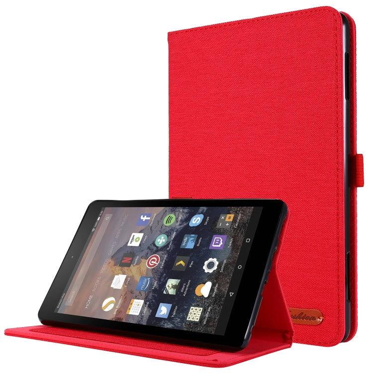 For Amazon Kindle Fire HD 10 2021 Horizontal Flip TPU + Fabric PU Leat