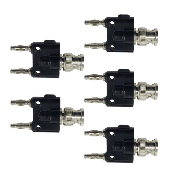 5pcs BNC Male to Dual 4mm Banana Female Plug Stackable Type Binding Ma