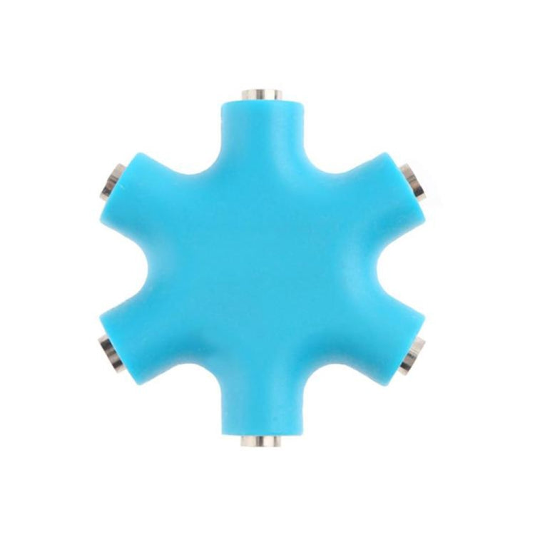 6 in 1 Audio Adapter 3.5mm Jack Multi Port Hub Aux Headphone Splitter