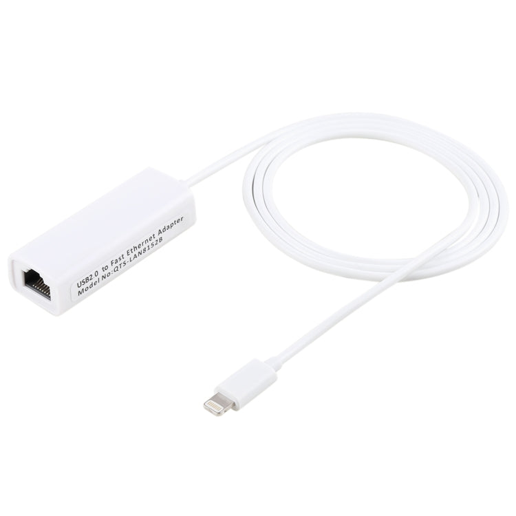 QTS-LAN8152B 1m 8 Pin to RJ45 Ethernet LAN Network Adapter Cable(White