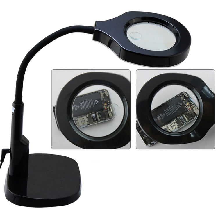 BEST Adjustable Desk Magnifier Lamp LED Light Magnifying Glass (Voltag
