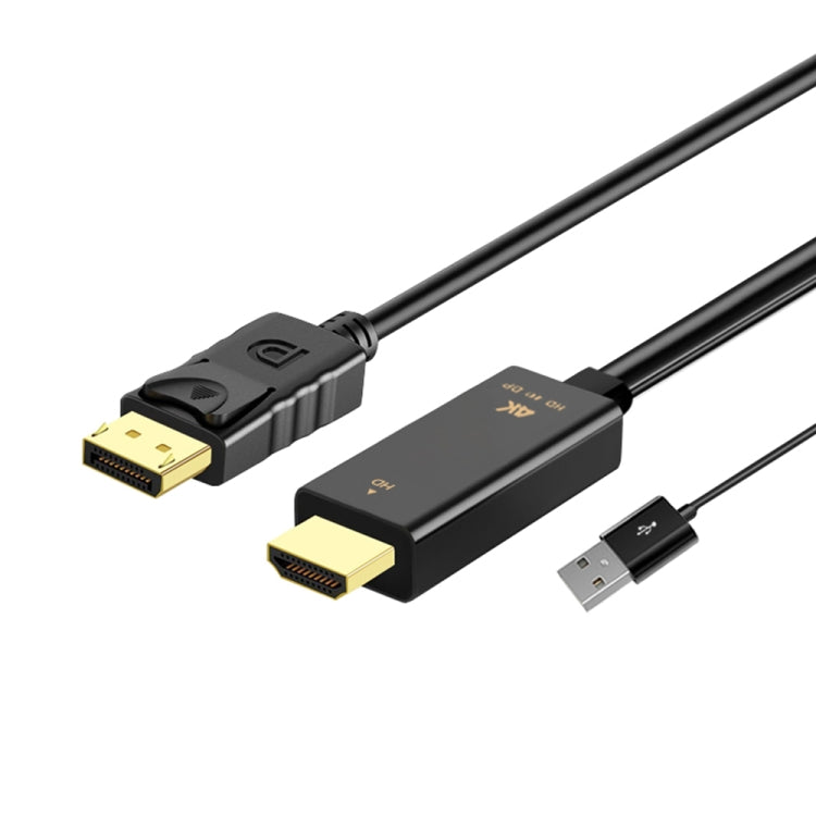 Onten H147 HDMI Male + USB 2.0 Male to DisplayPort Male Adapter Cable,