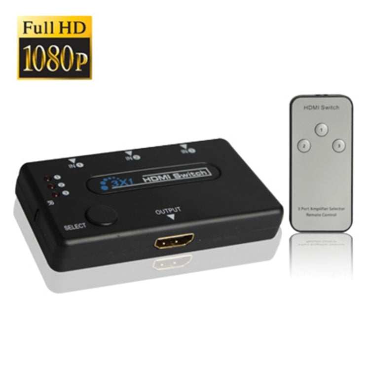 3 Port Amplifier 1080P HDMI Switch, 1.3 Version, with Remote Controlle
