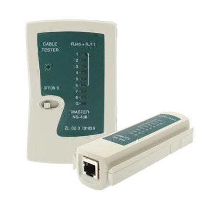 Network Cable Tester Rj45 Rj11 Rj12 Cat5 UTP LAN Networking Tool(White