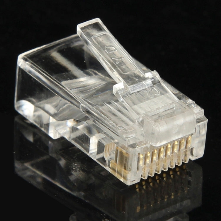 100pcs /Pack High-Performance RJ45 Connector Modular Plug, Gold: 3u 3