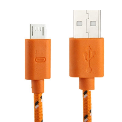 Nylon Netting Style Micro 5 Pin USB Data Transfer / Charge Cable, Leng