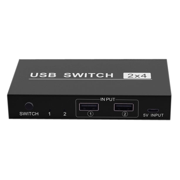 2x4 USB Switch 2 Port PCs Sharing 4 Devices for Printer Keyboard Mouse