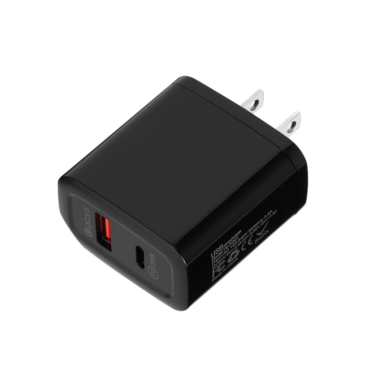 TE-PD01 PD 20W + QC3.0 USB Dual Ports Quick Charger with Indicator Lig