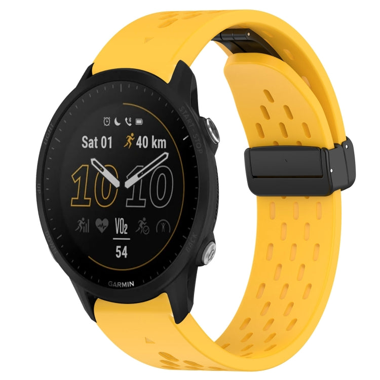 For Garmin Forerunner 955 Hole Folding Buckle 22mm Silicone Watch Band