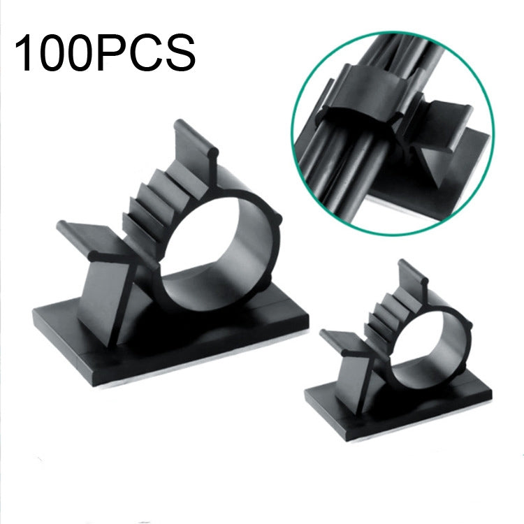 100 PCS Y-2225 Adjustable Self-Adhesive Wire Fixing Cable Organizer (B