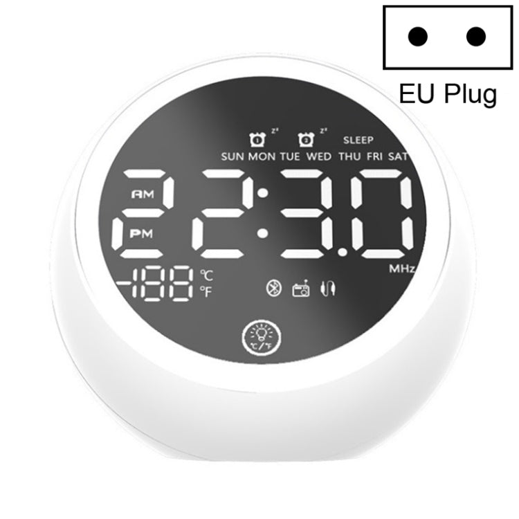X10 Multifunctional Bluetooth Speaker LED Night Light Alarm Clock Blue