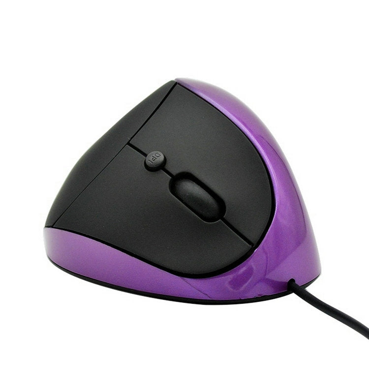 JSY-05 6 Keys Wired Vertical Mouse Ergonomics Brace Optical Mouse(Purp