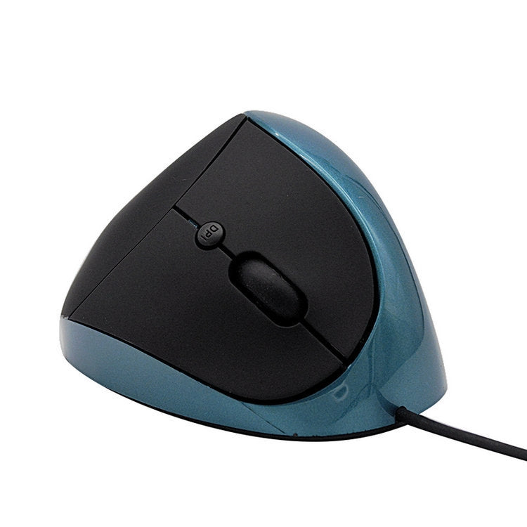 JSY-05 6 Keys Wired Vertical Mouse Ergonomics Brace Optical Mouse(Blue
