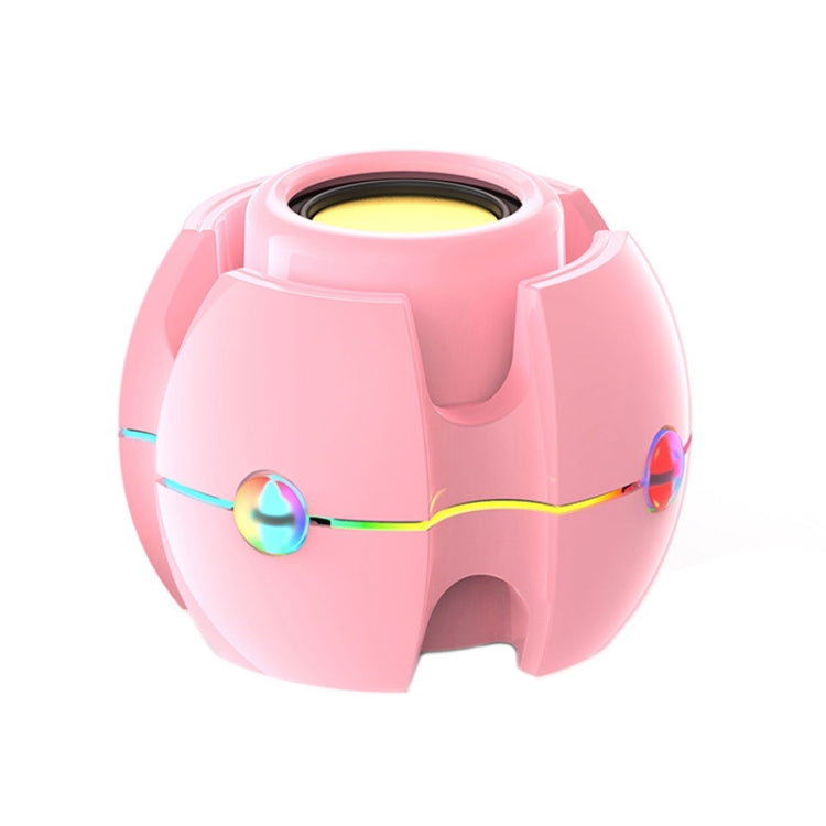 RGB Light Effect Gyro Shape Wireless Bluetooth Audio(Pink)