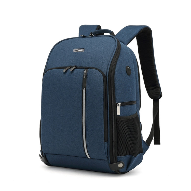 TONO LED Light SLR Digital Camera Backpack With USB Port(Blue)