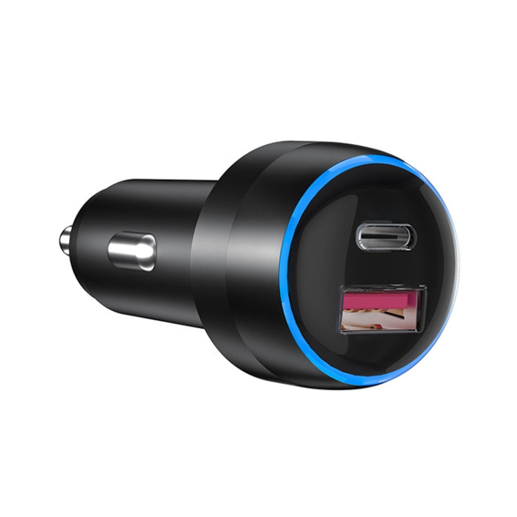 IBD355-1UC USB+Type-C/USB-C Dual Ports Mobile Phone Car Charger(QC3.0