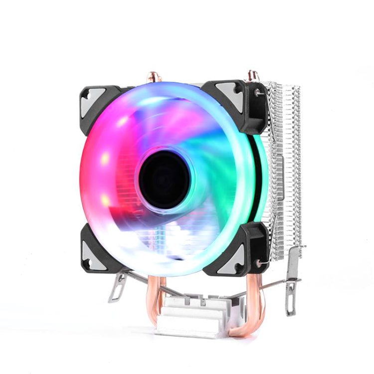 Desktop Computer Double Copper Tube CPU Radiator Super Quiet Color Lig