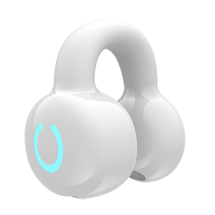 Single Ear Stereo Ear Clamp Type Bone Conduction Bluetooth Earphone(Wh